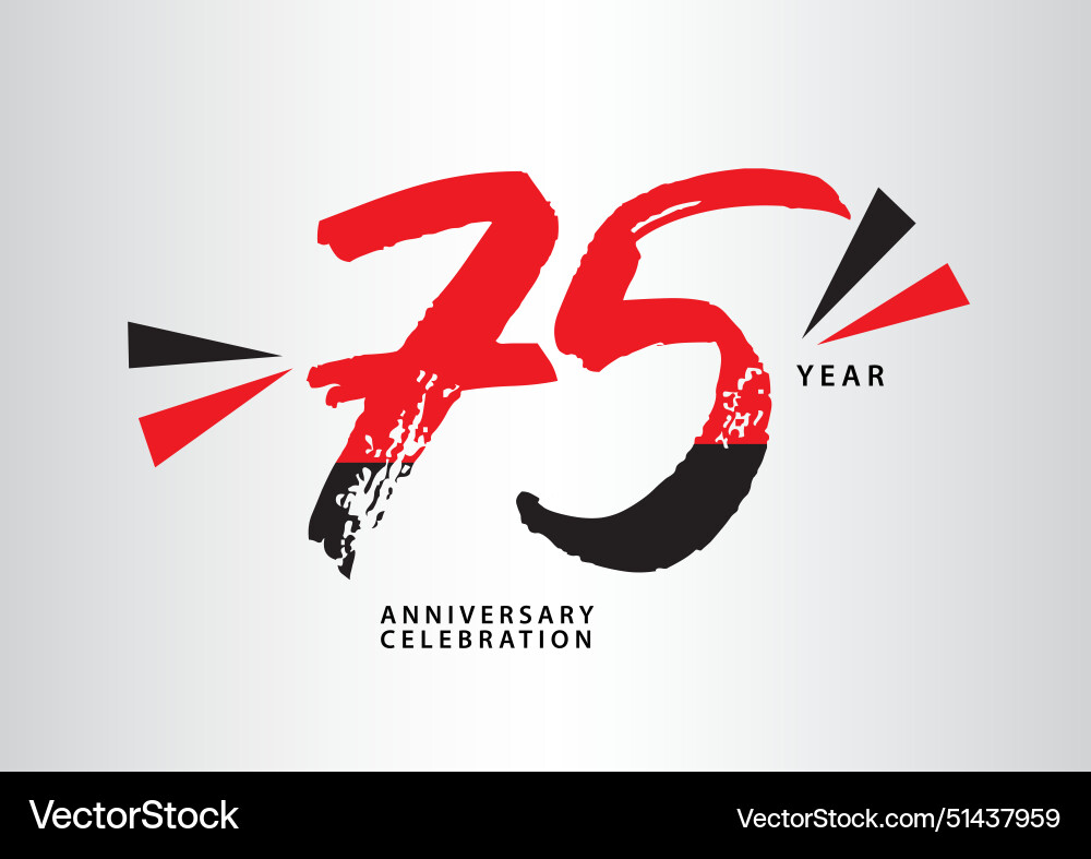 75 year anniversary celebration logotype Vector Image