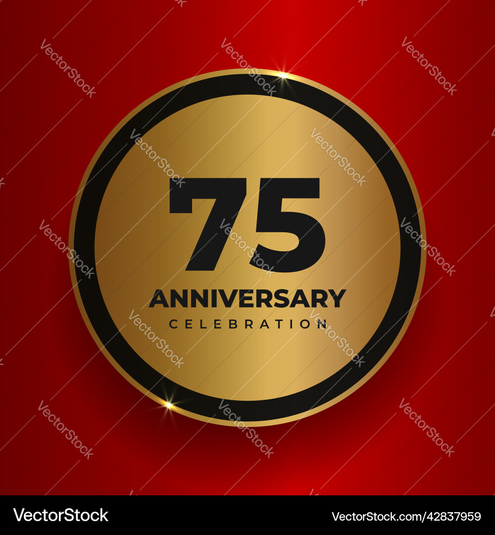 75 years anniversary celebration background Vector Image
