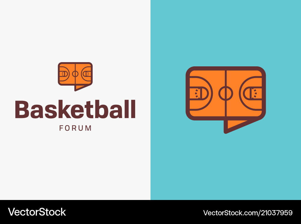 Basketball-court-logo-icon Royalty Free Vector Image