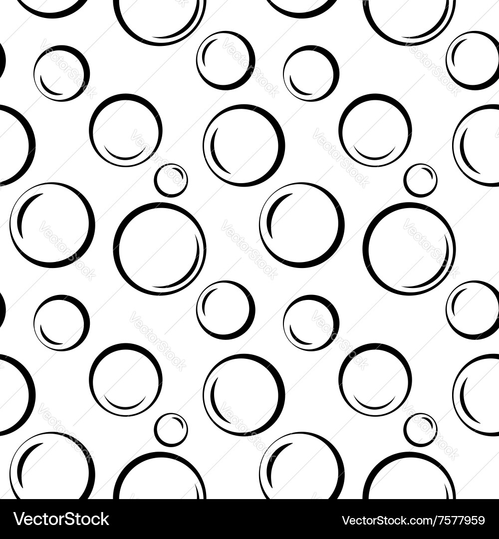 Bubbles geometric seamless pattern 1 Royalty Free Vector