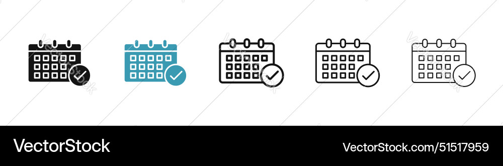 Calendar check icon Royalty Free Vector Image - VectorStock