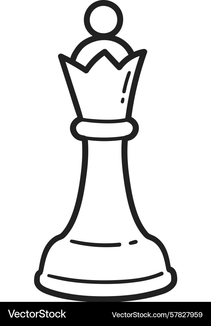 Chess queen figure Royalty Free Vector Image - VectorStock