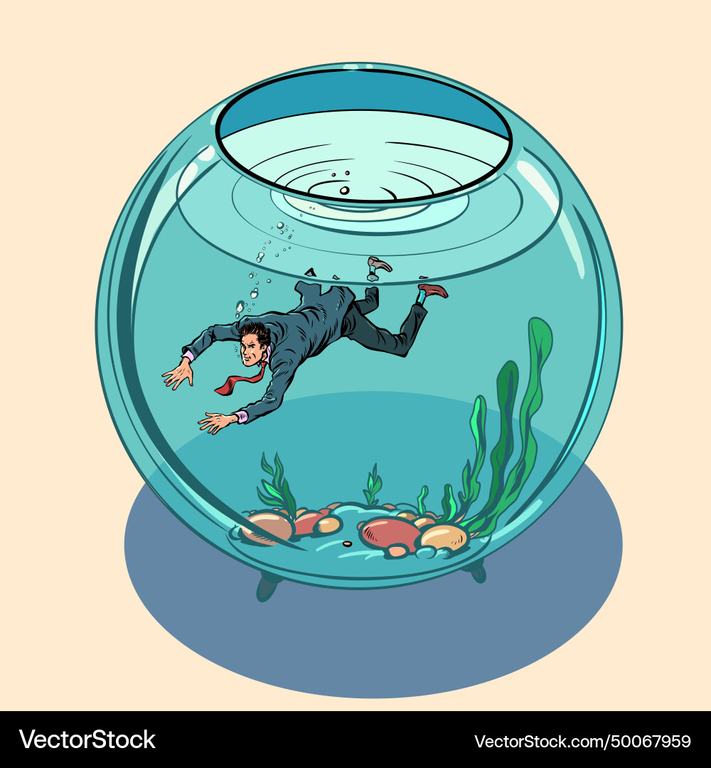Choking from the amount of work in office Vector Image