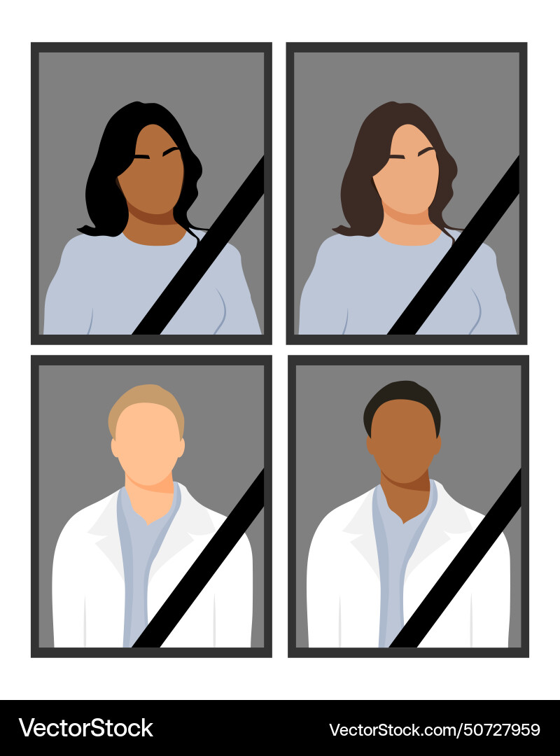 Funeral frame with people template Royalty Free Vector Image