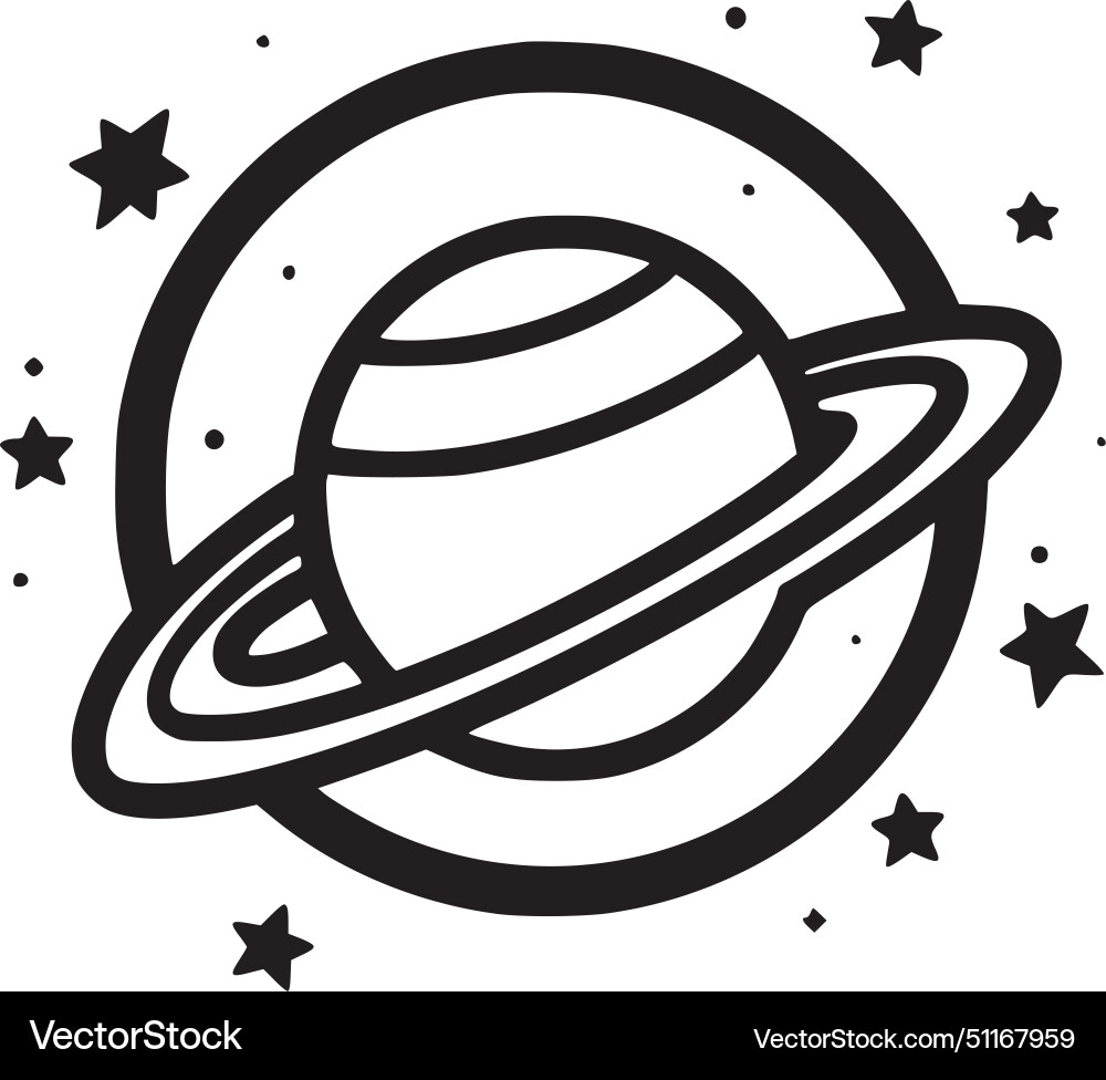 Galaxy - minimalist and simple silhouette Vector Image