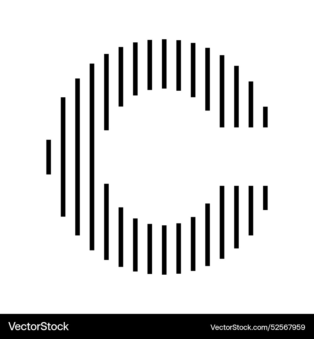 Letter c initial monogram logo icon geometric Vector Image