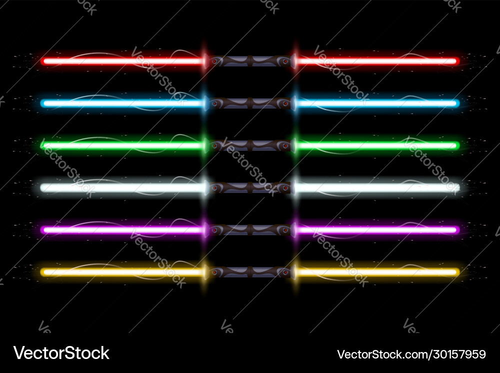 Light sword set Royalty Free Vector Image - VectorStock