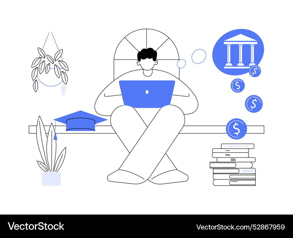 Loan application isolated cartoon Royalty Free Vector Image