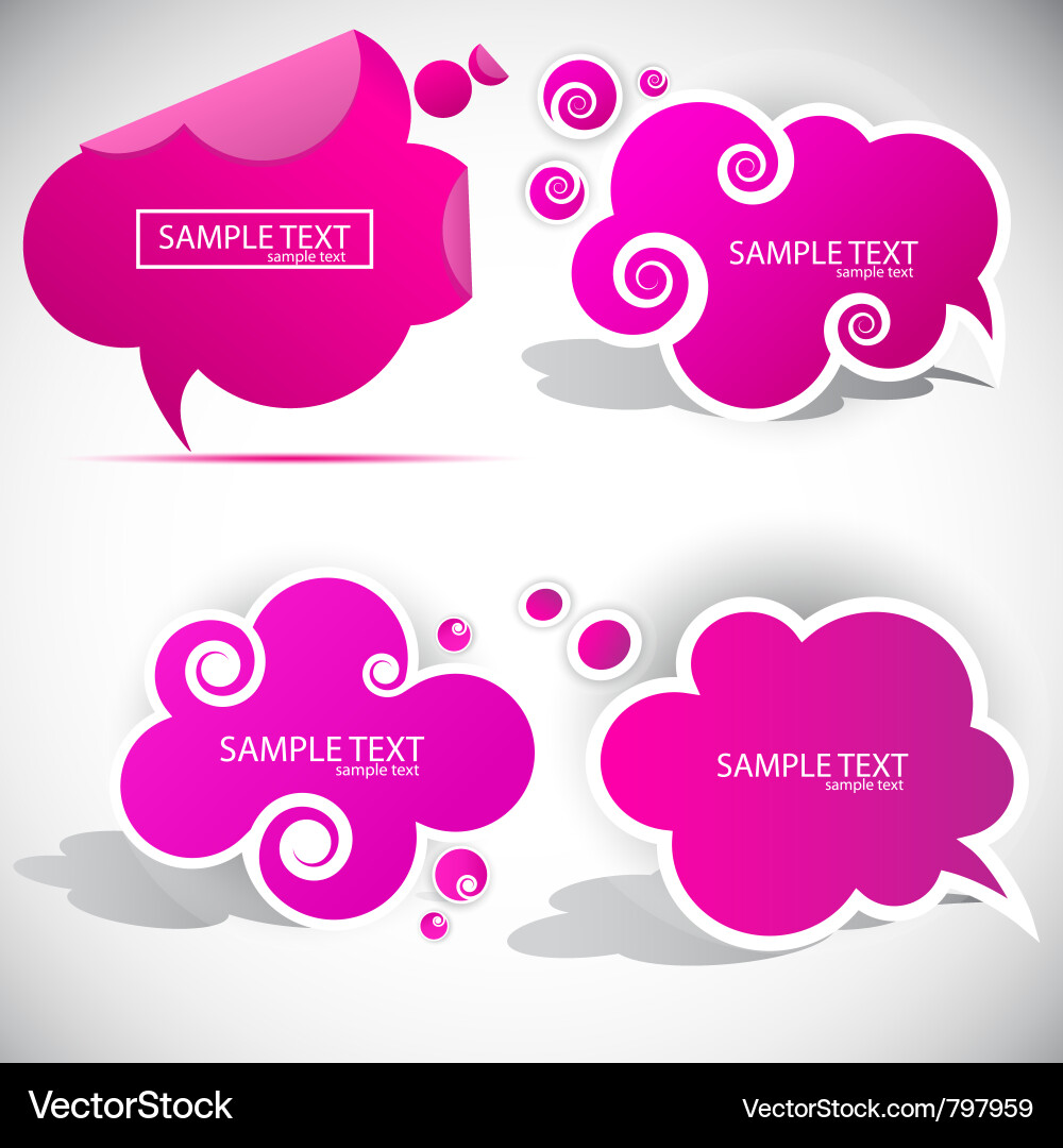 Paper cloud bubble for speech Royalty Free Vector Image