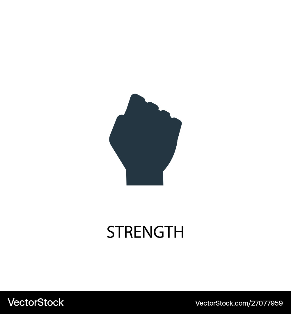 Strength icon simple element Royalty Free Vector Image
