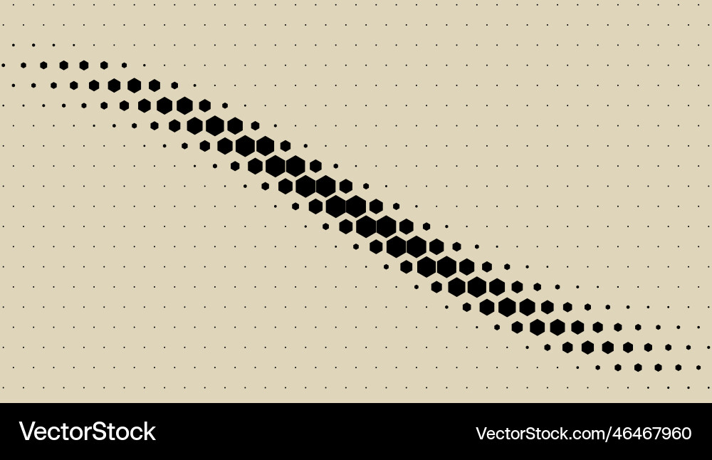 2d abstract geometric wave hex halftone pattern Vector Image