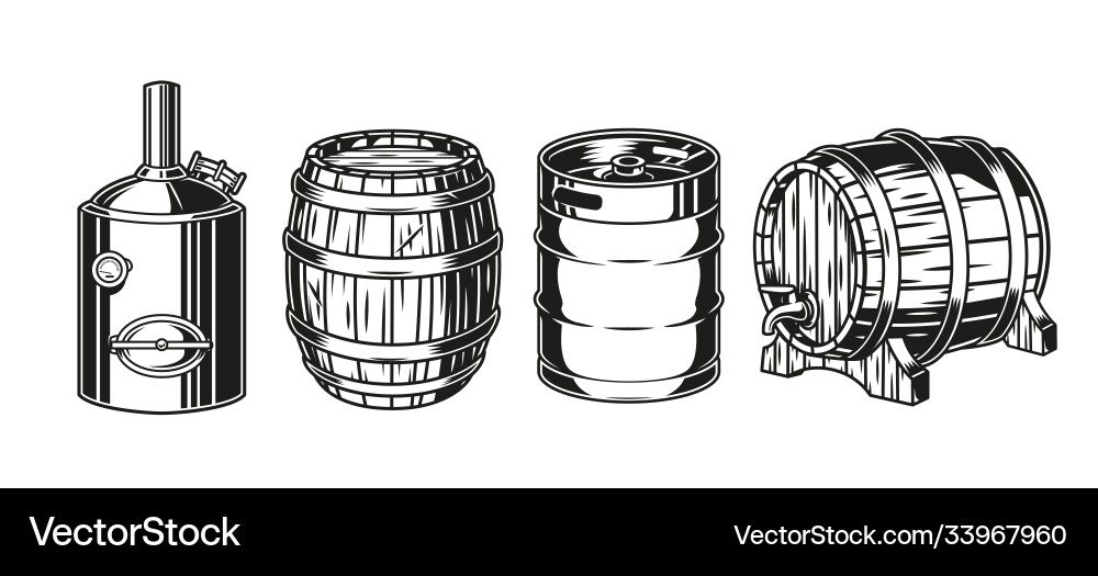 Brewery vintage monochrome concept Royalty Free Vector Image