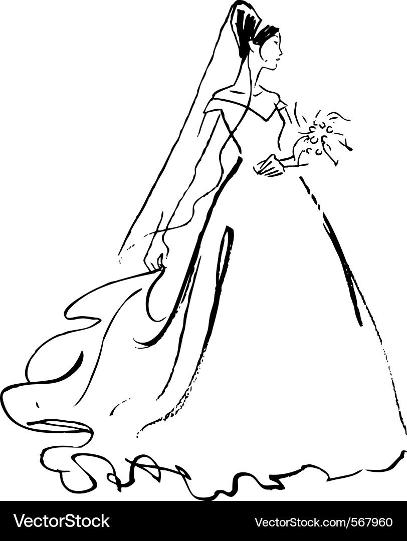 Bride Royalty Free Vector Image - VectorStock