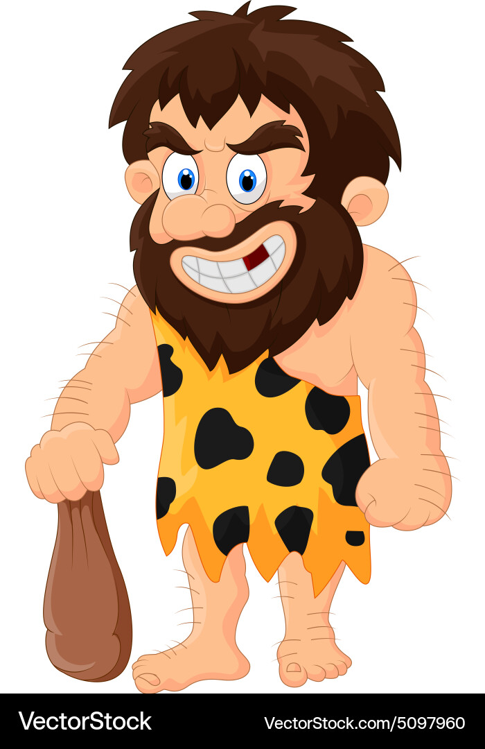 Cartoon caveman Royalty Free Vector Image - VectorStock