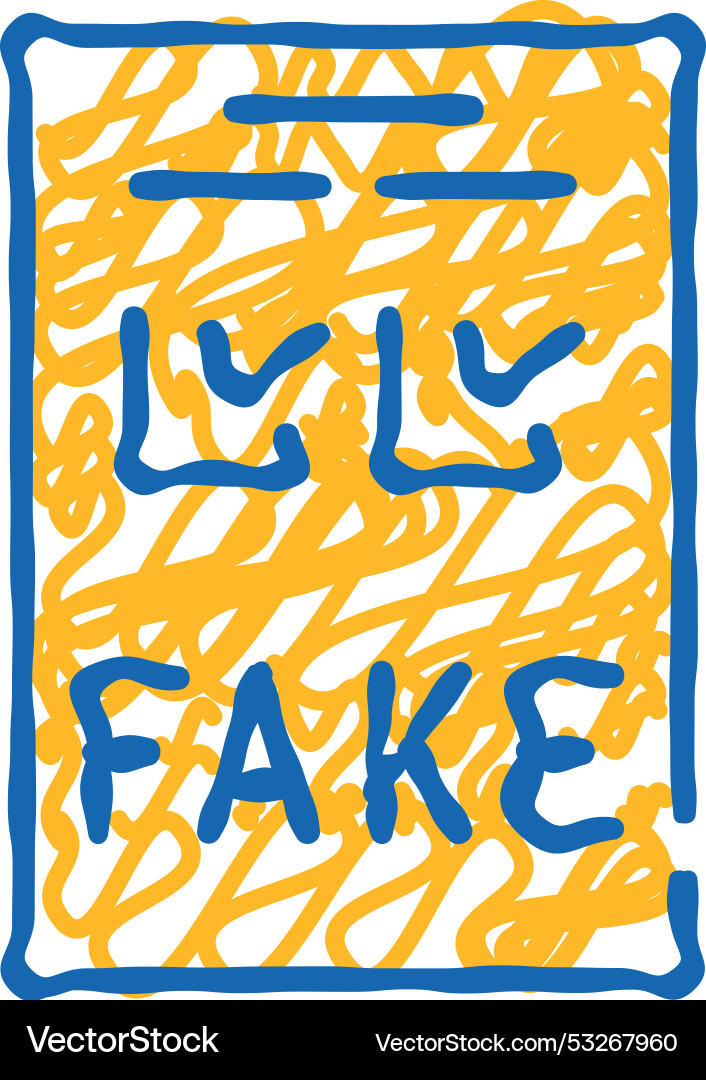 Fake choose on ballot icon doodle Royalty Free Vector Image
