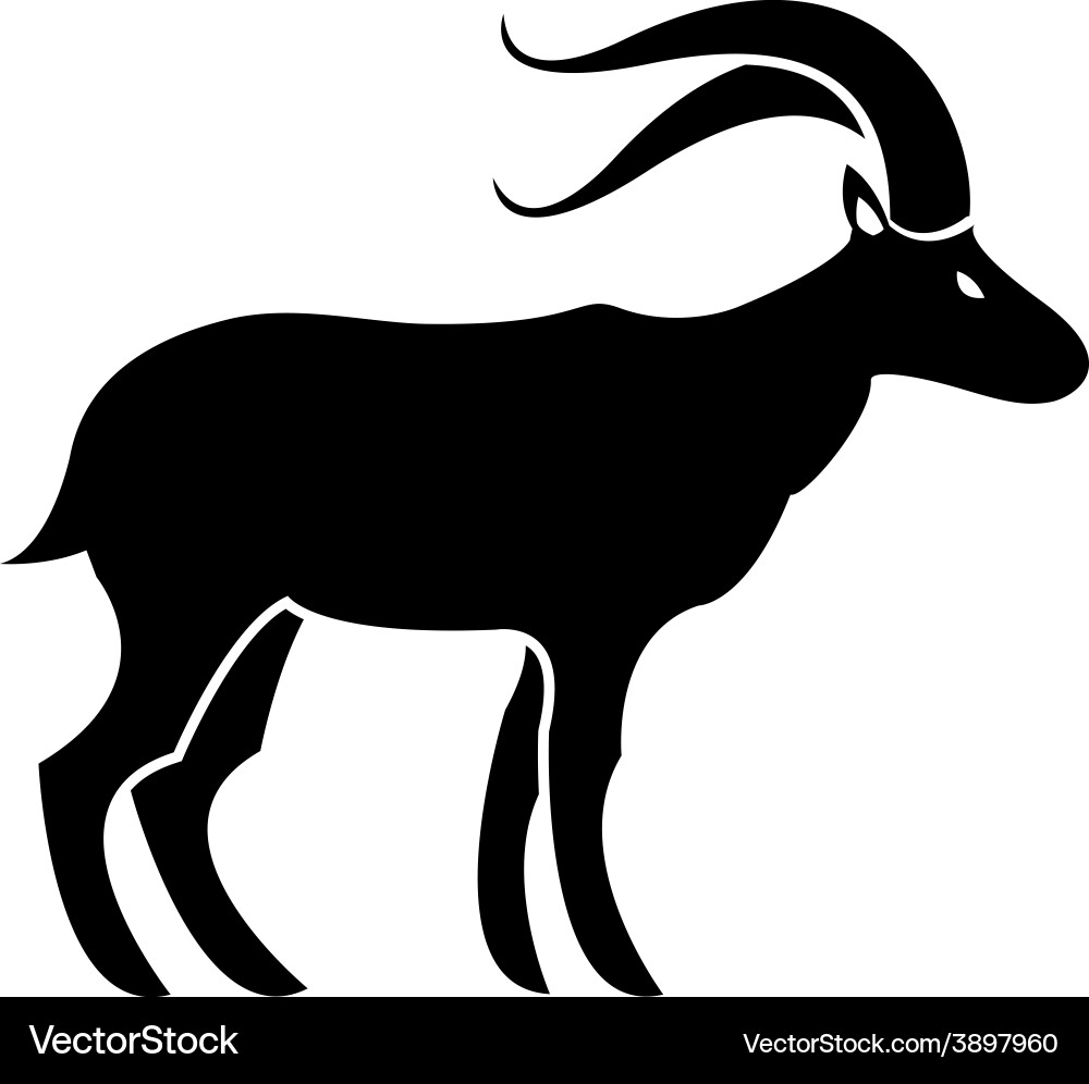 Goat Symbol Lizenzfreies Vektorbild - VectorStock