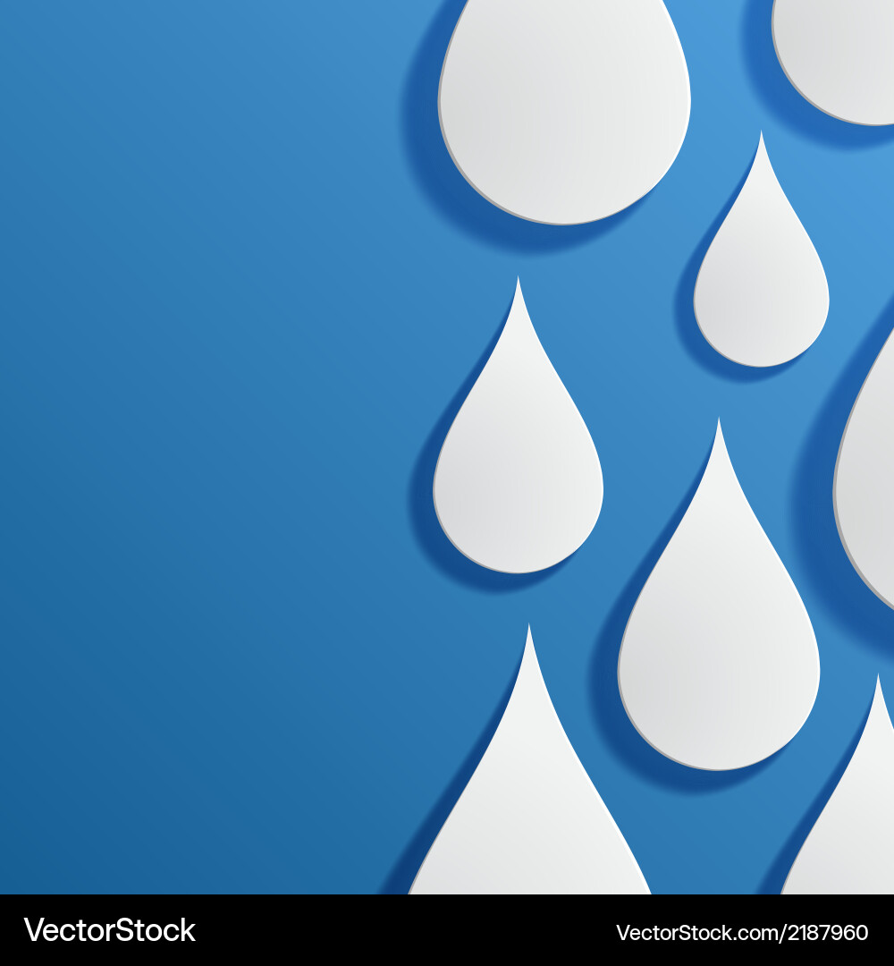 Paper water drop abstract background Royalty Free Vector