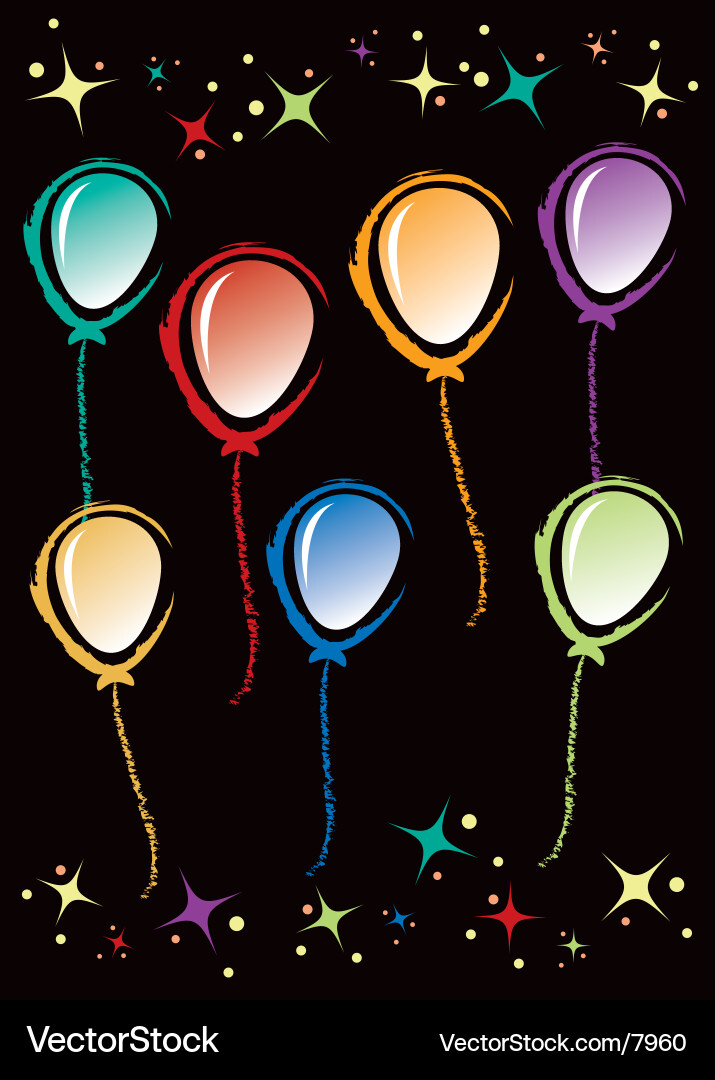 Party balloons Royalty Free Vector Image - VectorStock
