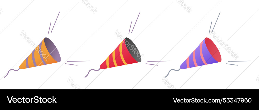 Prize surprise announcement firecracker alert Vector Image
