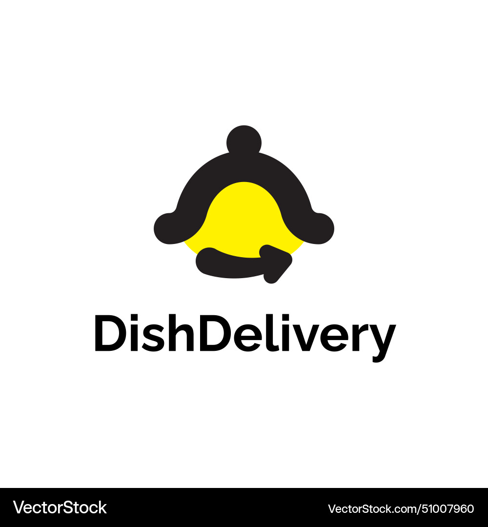 Smile fast delivery food logo Royalty Free Vector Image