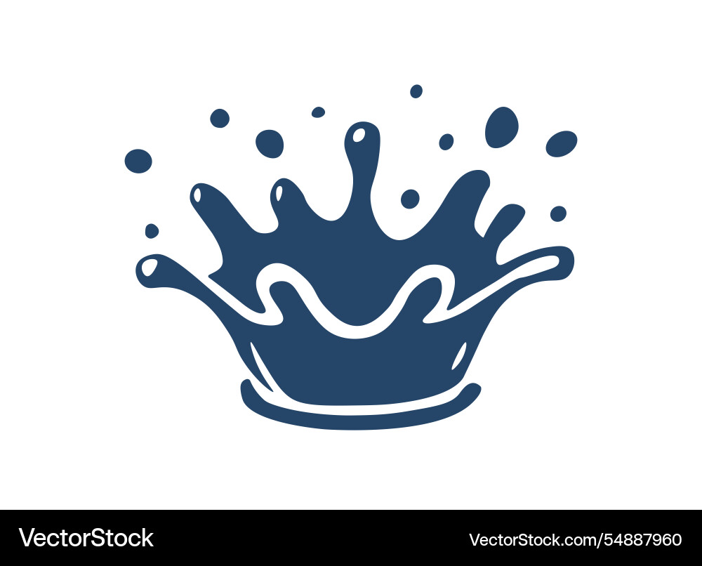 Water splash icon simple liquid Royalty Free Vector Image