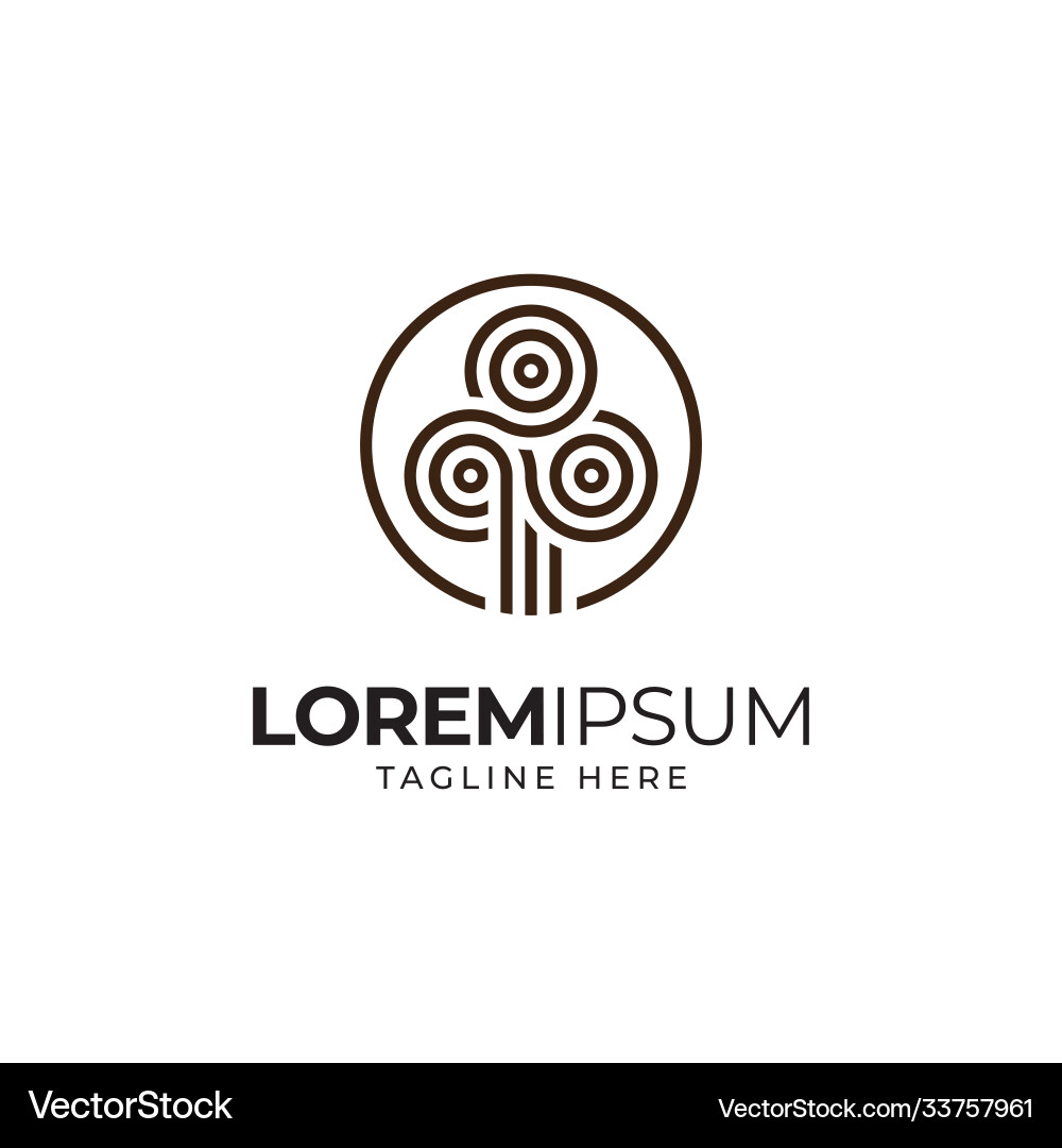 Abstract tree logo design templatecreative Vector Image Abstract tree logo design templatecreative Vector Image