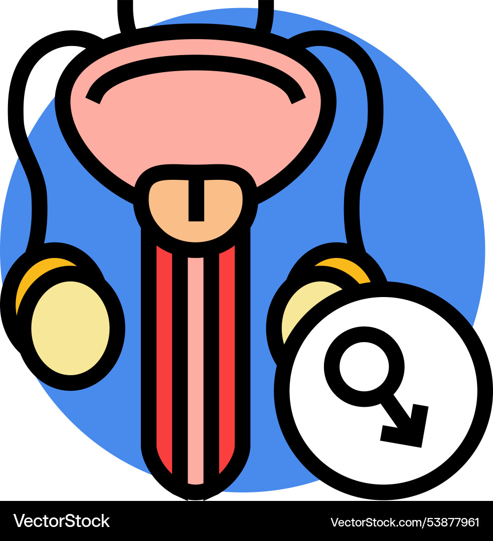 Erectile dysfunction color icon Royalty Free Vector Image