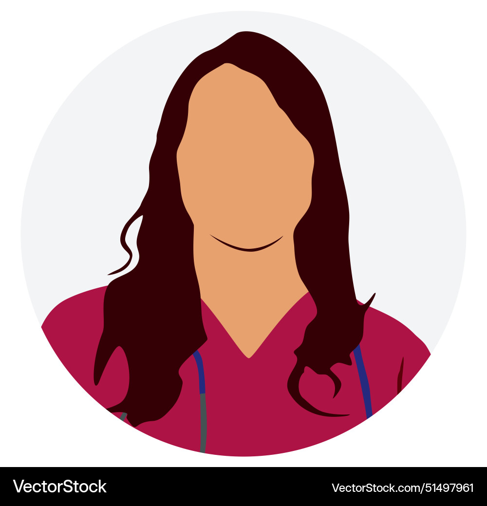 Faceless nurse portrait Royalty Free Vector Image