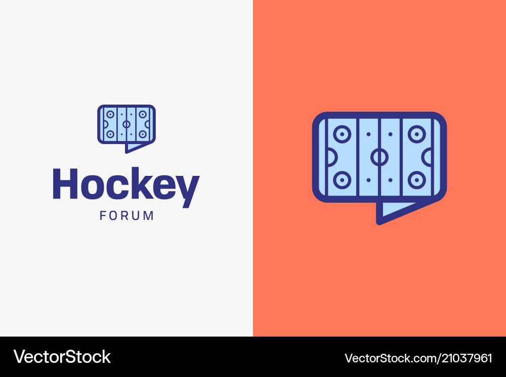 Ice Hockey Rink Logo Royalty Free Vector Image