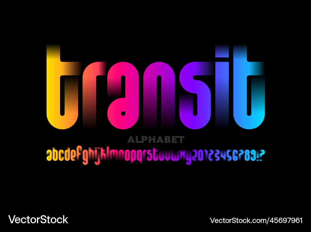 Modern lowercase font Royalty Free Vector Image