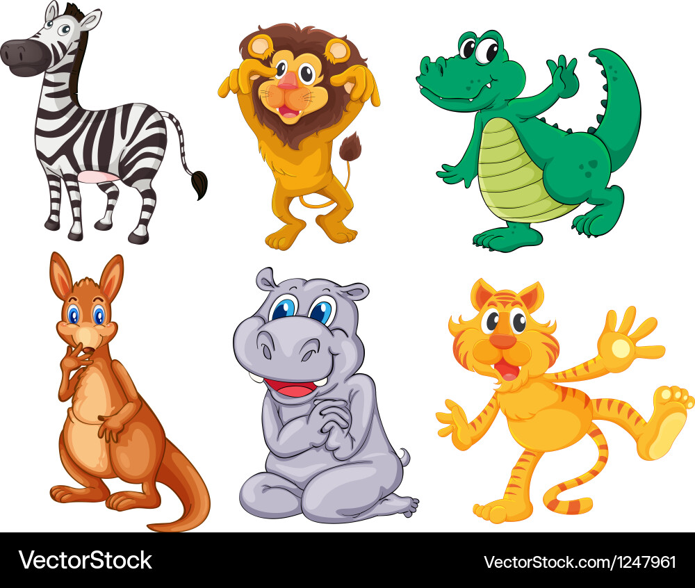 Wild and scary animals Royalty Free Vector Image