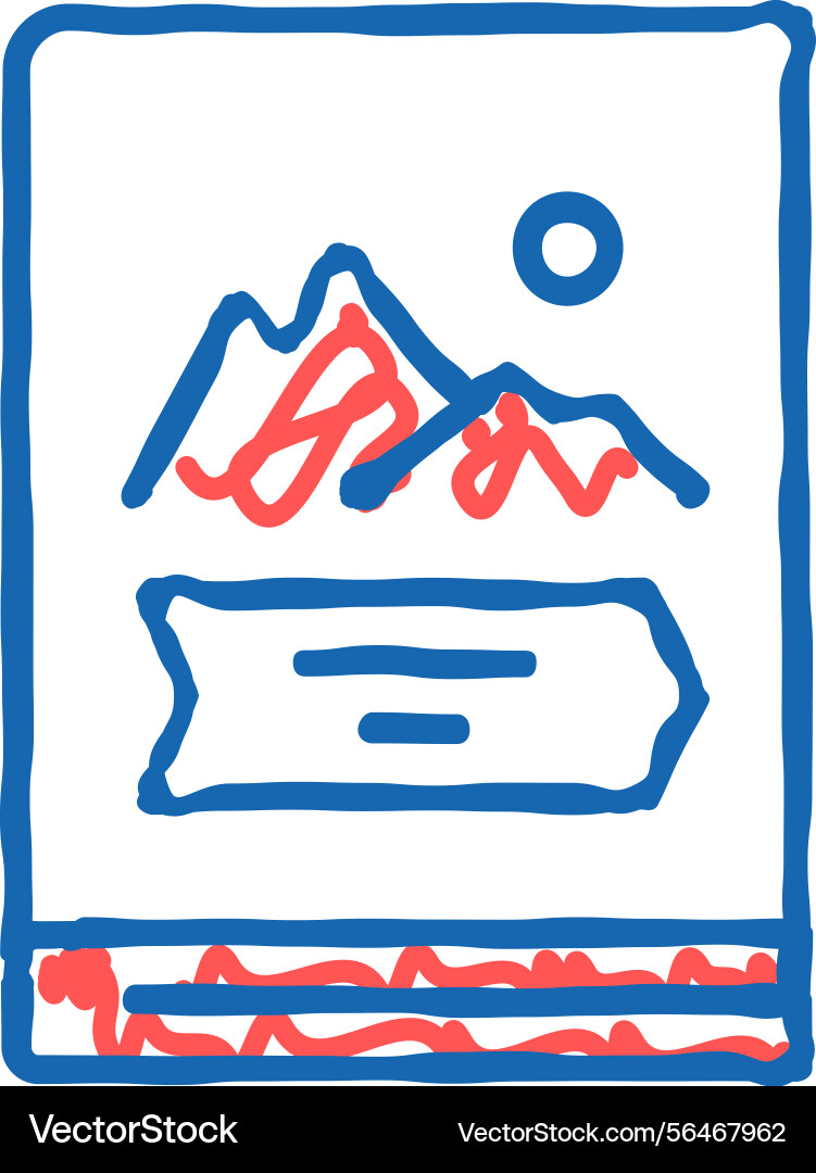 Adventure genre icon doodle Royalty Free Vector Image