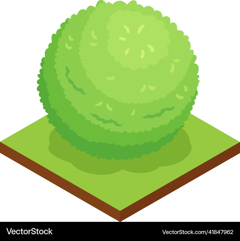 Ball shaped bush composition Royalty Free Vector Image