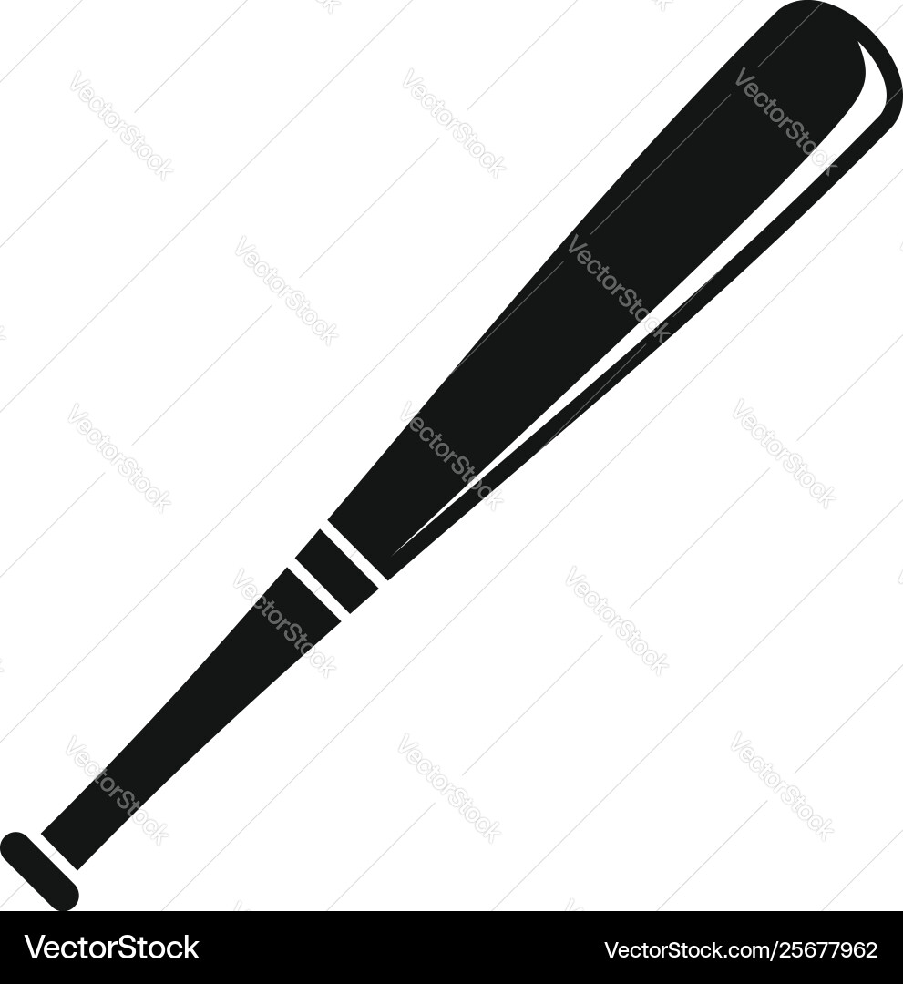 Baseball Bat Icon - Simple Royalty Free Vector Image