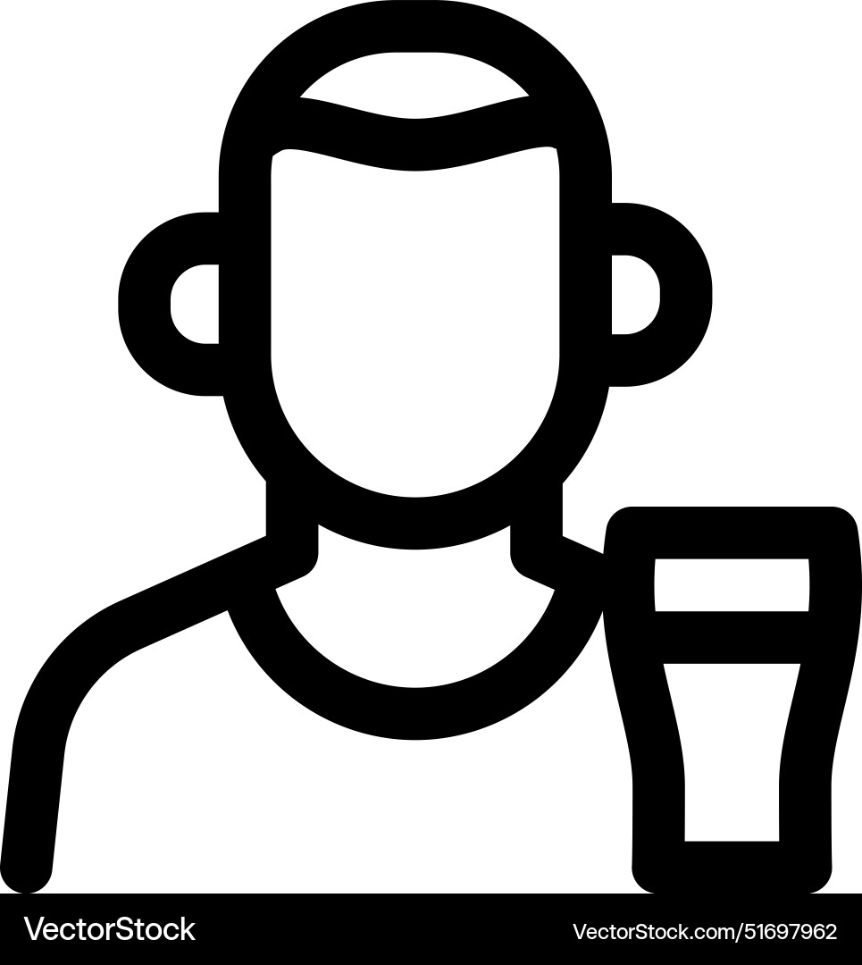 Boy icon thin linear style design isolated Vector Image