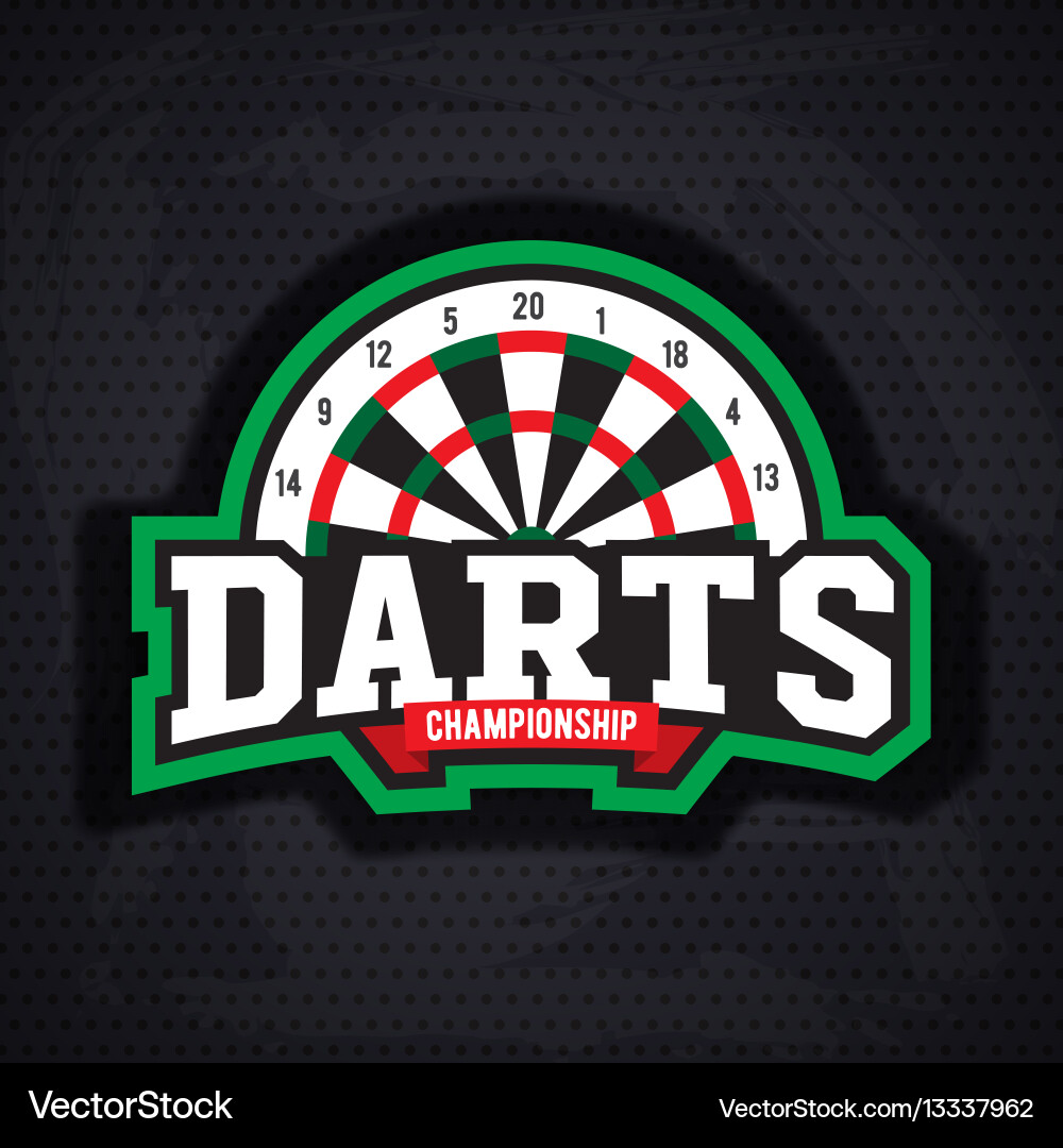 Darts porting logo and leisure design Royalty Free Vector