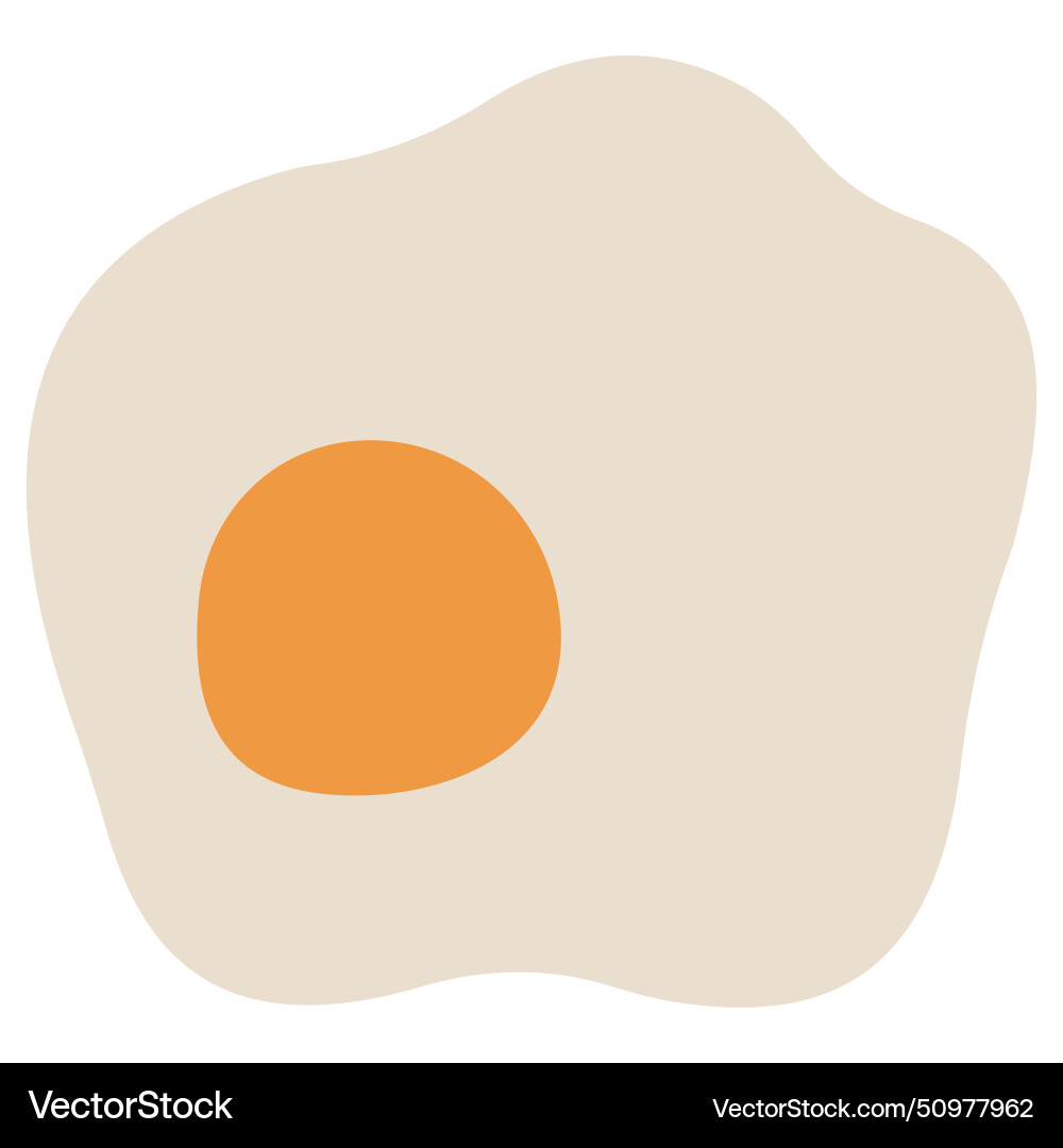 Fried egg single 1 Royalty Free Vector Image - VectorStock