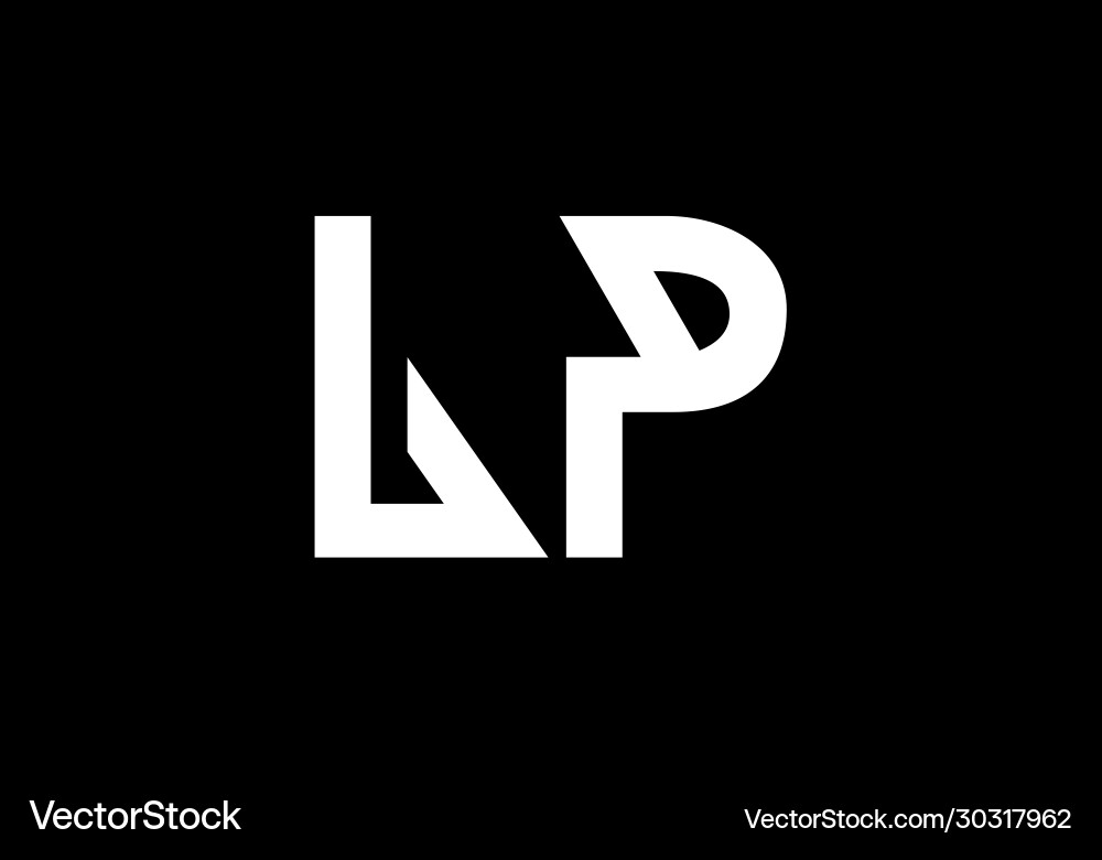 L p initial letter logo design template graphic Vector Image