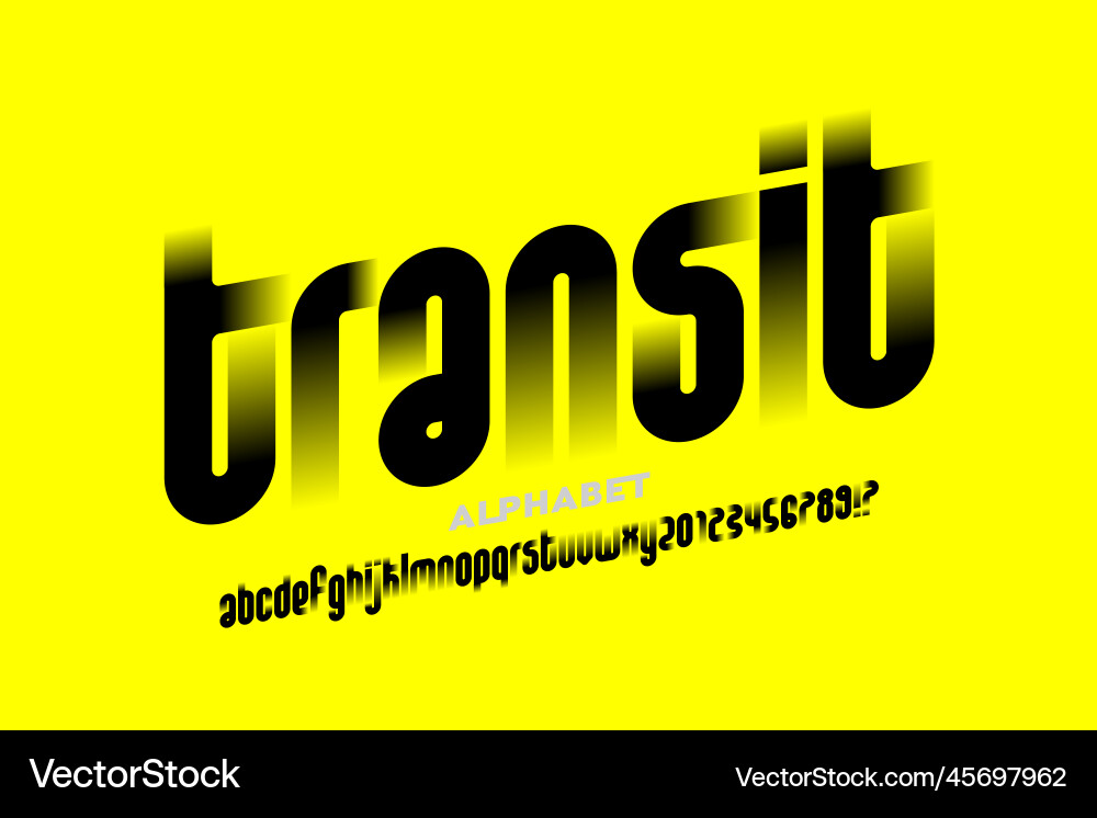 Modern lowercase font Royalty Free Vector Image