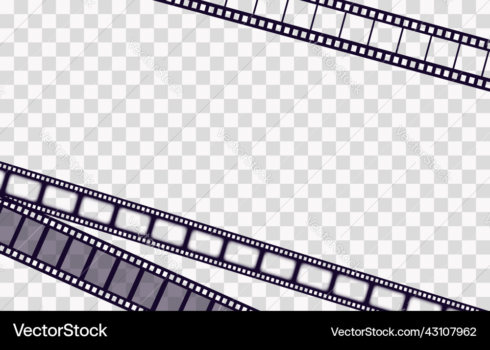 Old frame cinematic in retro style on transparent Vector Image