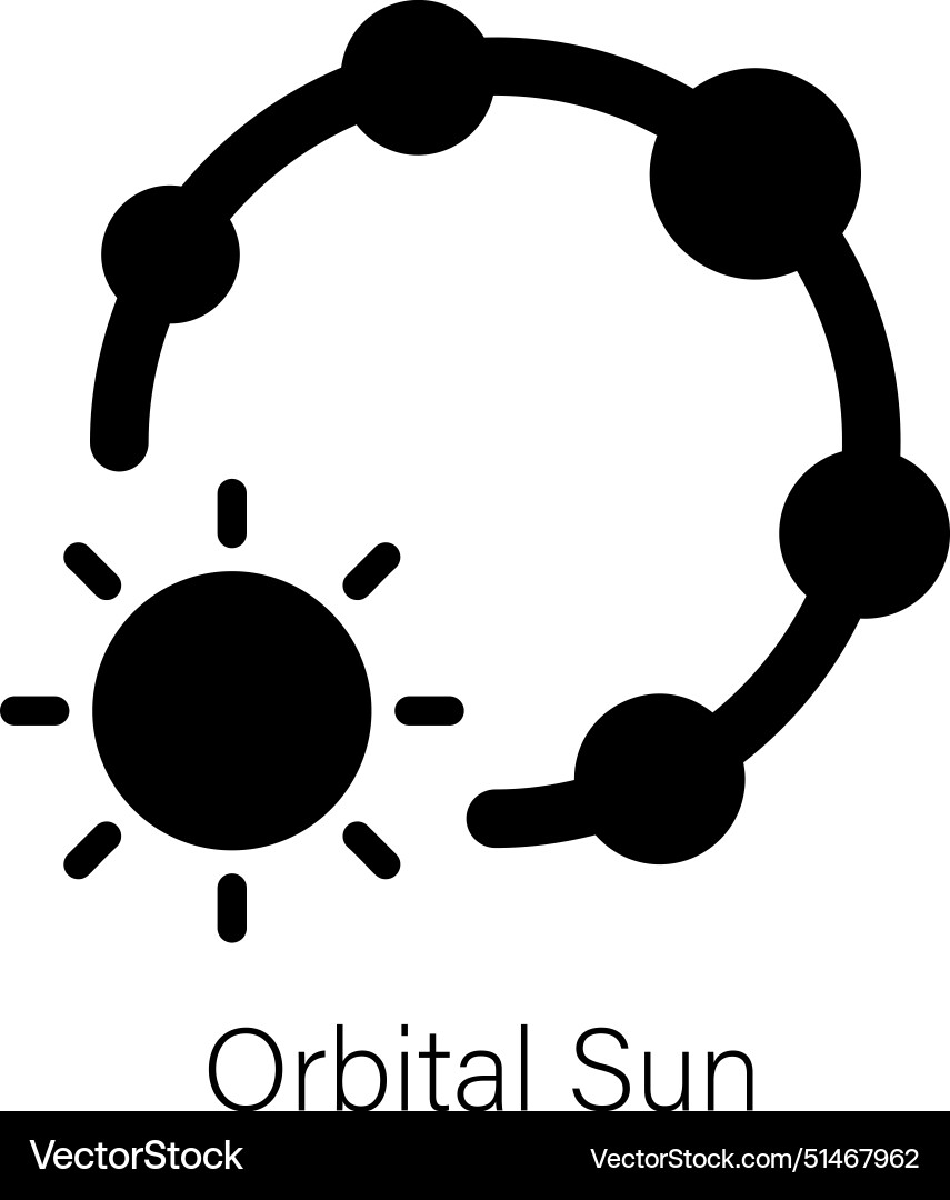 Orbital sun Royalty Free Vector Image - VectorStock