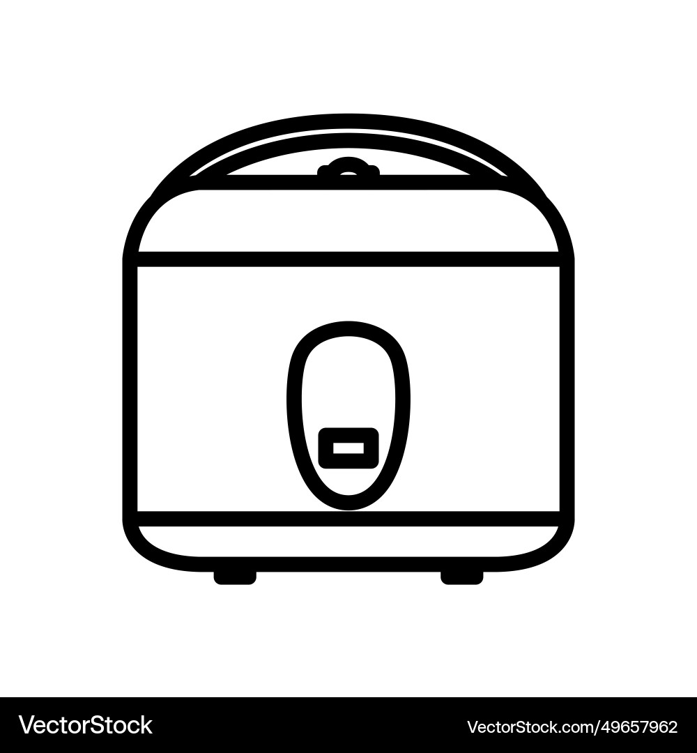 Rice cooker line logo icon image Royalty Free Vector Image