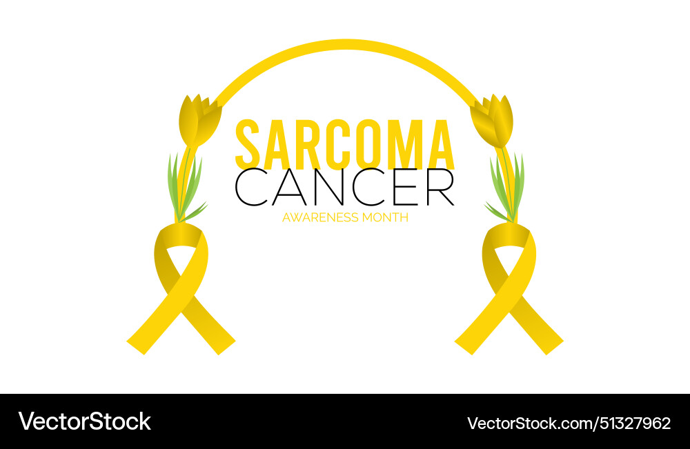 Sarcoma cancer awareness month Royalty Free Vector Image
