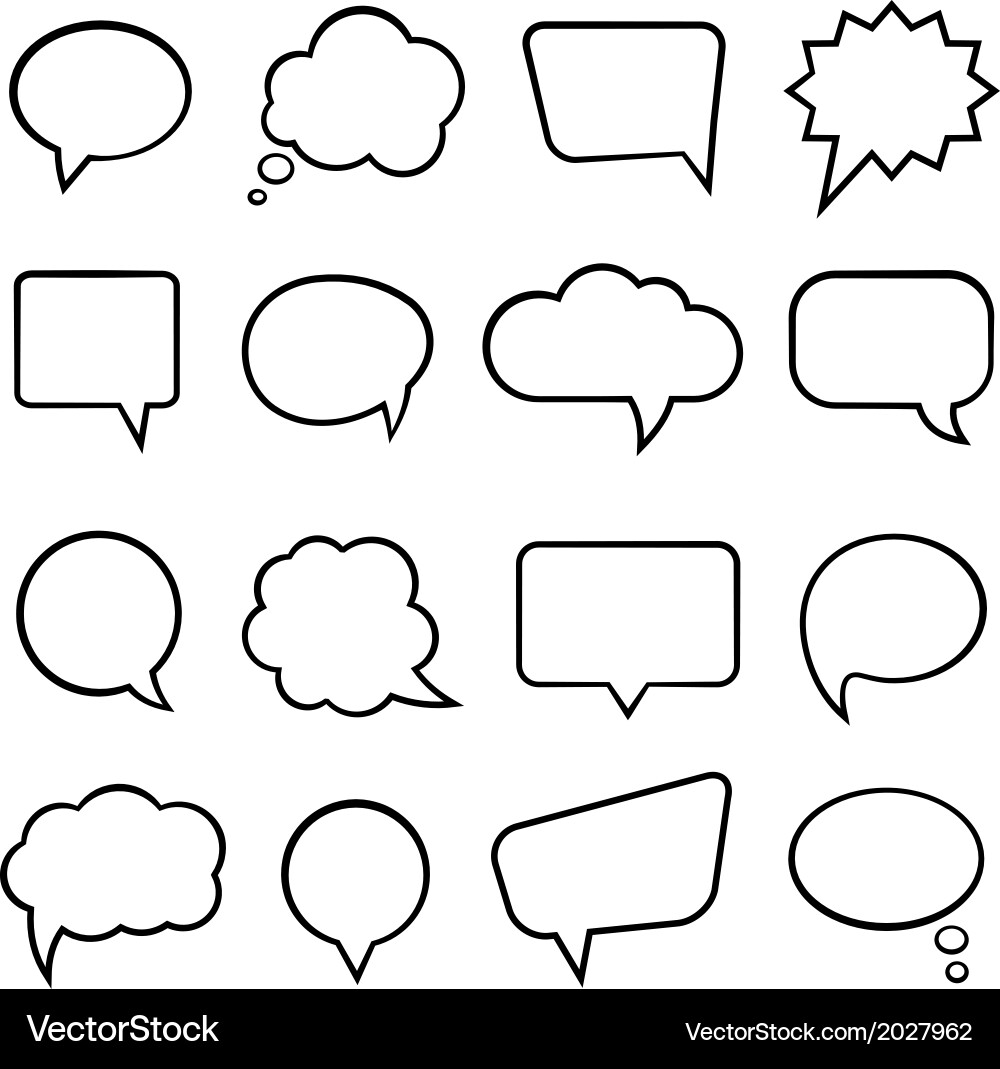 Speech Bubbles - Communication Elements Royalty Free Vector