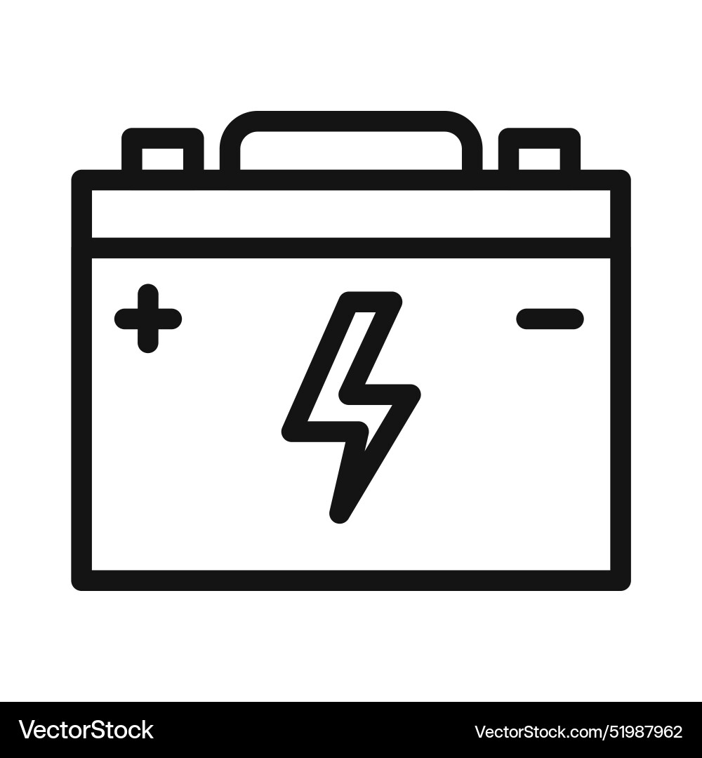 Vehicle battery icon for auto repairs Royalty Free Vector