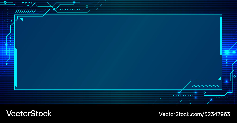 Abstract Blue Tech Banner Royalty Free Vector Image