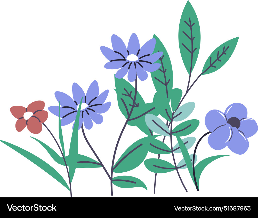 Colorful floral arrangement Royalty Free Vector Image