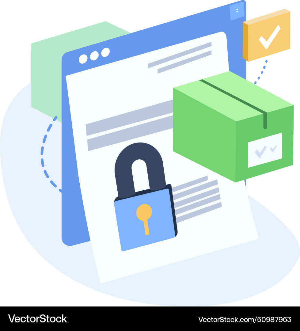 Login secure notice verification logo Royalty Free Vector