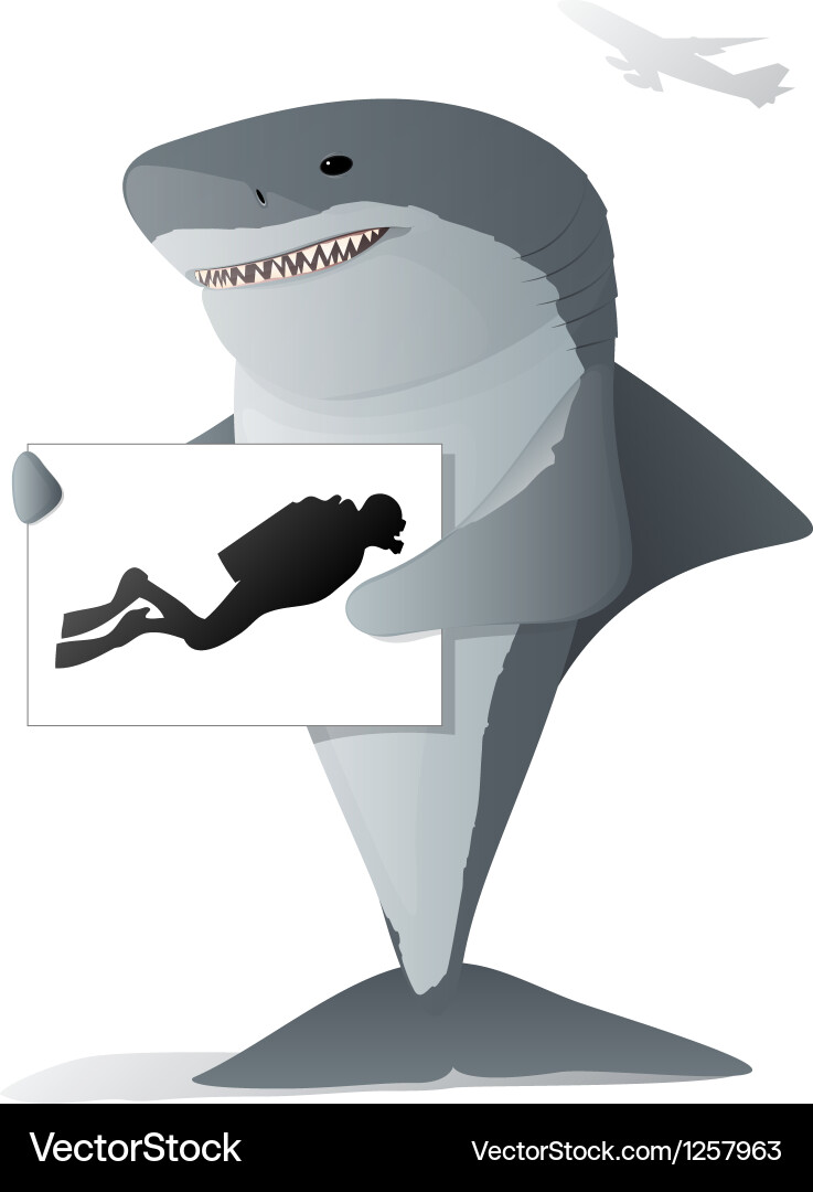 Shark sign Royalty Free Vector Image - VectorStock