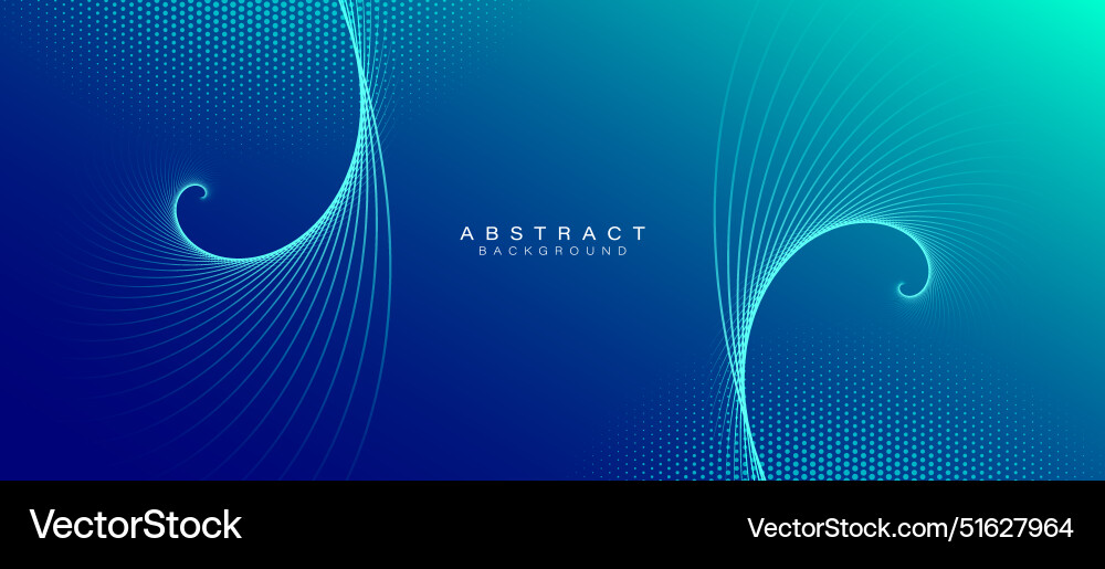 Abstract blue gradient background with glowing Vector Image